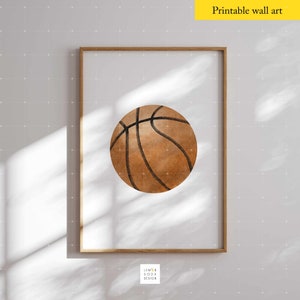 Basketball Wall Decor Set: Vintage Sports Nursery Prints (digital ...