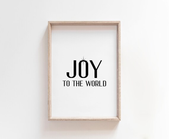 Joy To The World Print Christmas Wall Decor Christmas Quote | Etsy