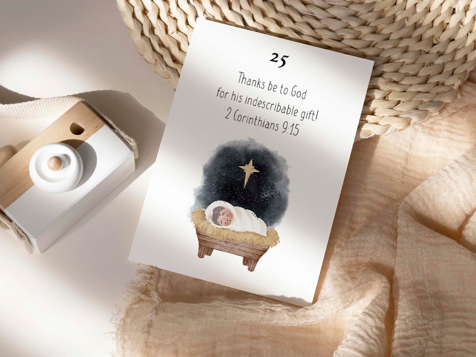 Advent Nativity Christmas Scripture Cards Calendar Christmas - Etsy