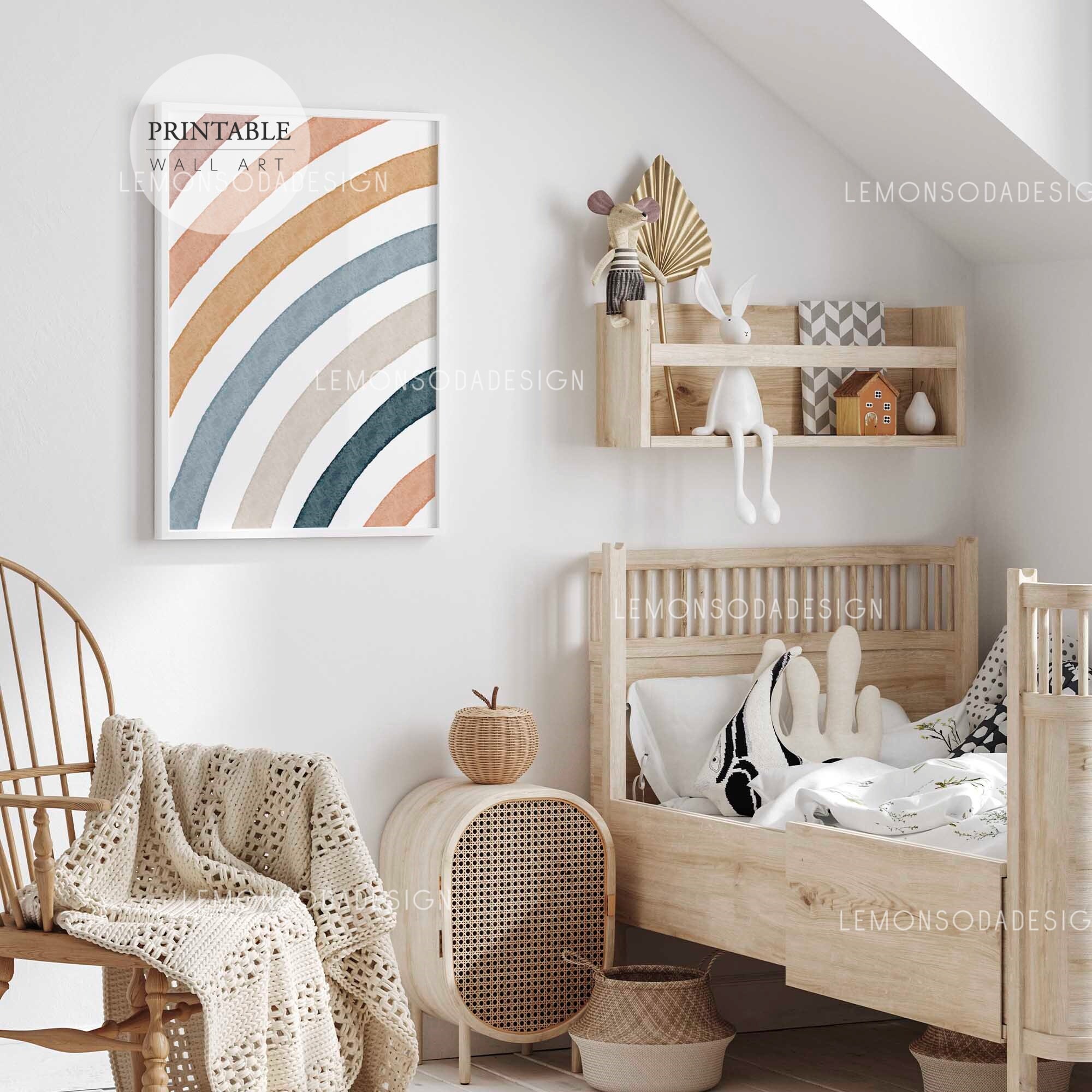 Printable Nursery Boho Rainbow Decor Neutral Boho Rainbow - Etsy
