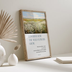 Consider the Wild Flower Grow Printable Vintage Flower Filed Landscape ...