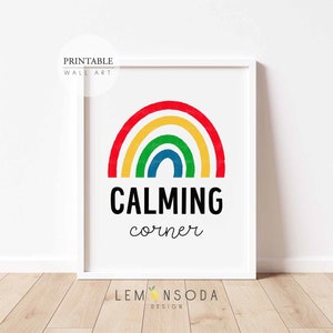 Calming Corner Wall Art: Rainbow Nursery Decor Prints (digital Download ...