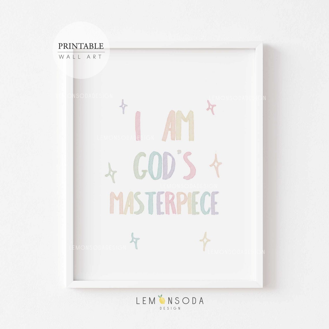 Set of 6 Pastel Christian Nursery Bundle PRINTABLE Bible Verse - Etsy