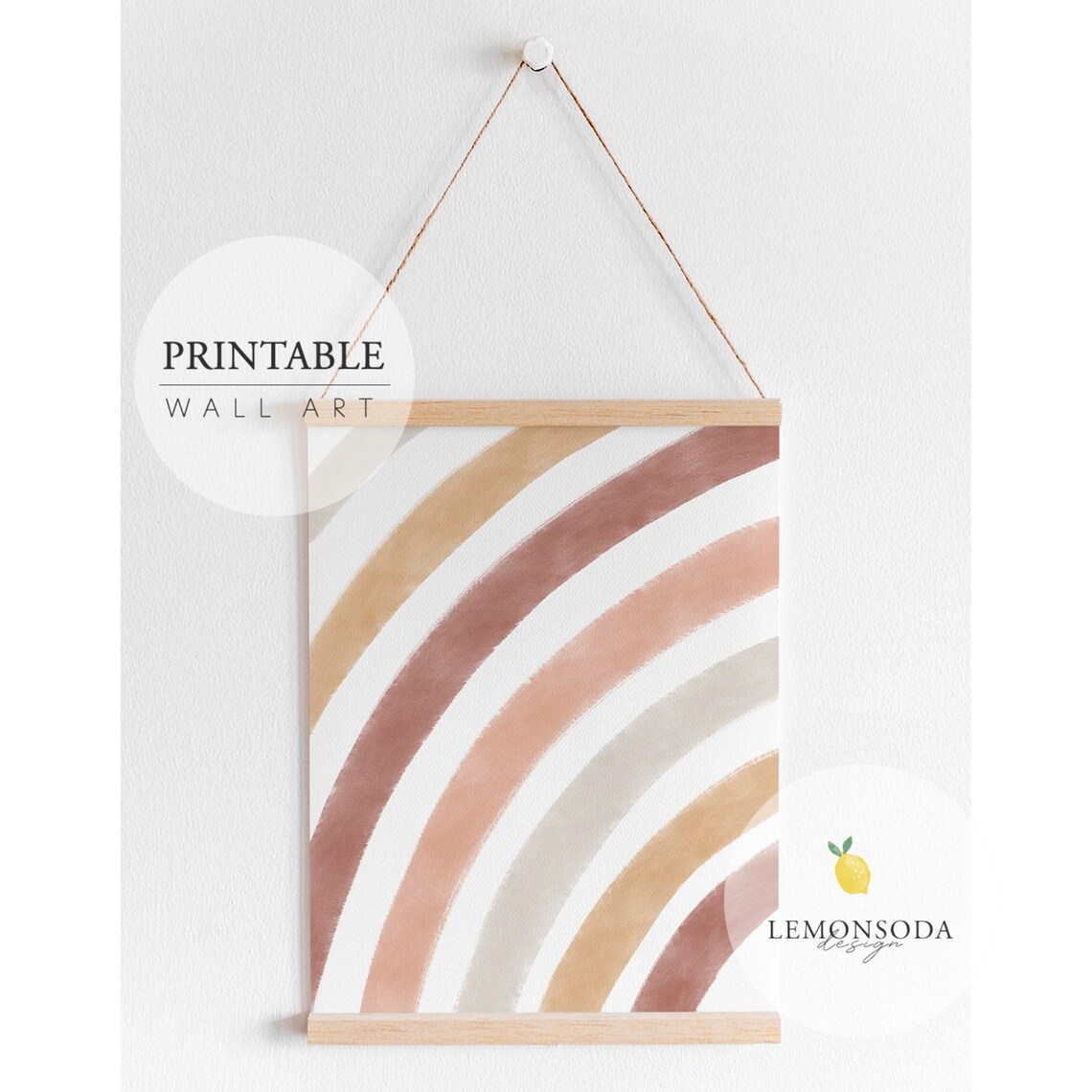 Printable Nursery Boho Rainbow Decor Neutral Boho Rainbow | Etsy