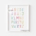 Pastel Alphabet Print Play Room Wall Shapes Days of Week Educational ...