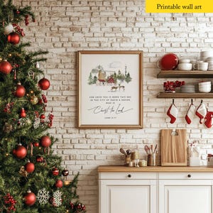 Luke 2:11 Print, Christian Christmas Scripture Print, Printable ...