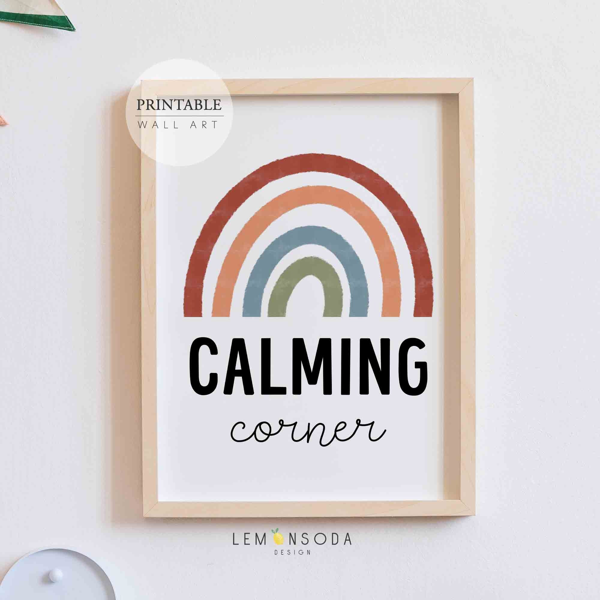 Set of 6 Calming Corner Poster Earthy Neutral Calming - Etsy
