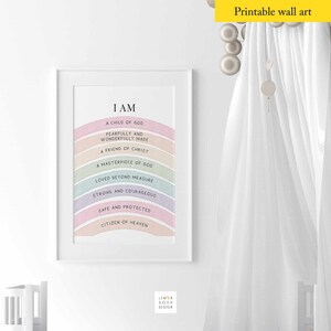 Christian Kids Pastel Rainbow Affirmation Print (digital Download) - Etsy