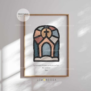 The Lord's Prayer Set of 6 Digital Print Bundle, Kids Bible Verse ...