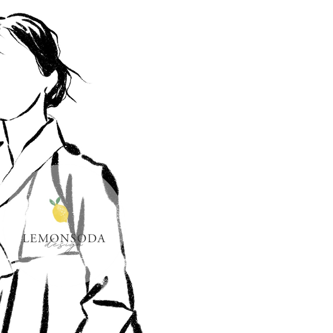 Korean Art Print Korean Line Drawing Art Poster Korean Woman | Etsy