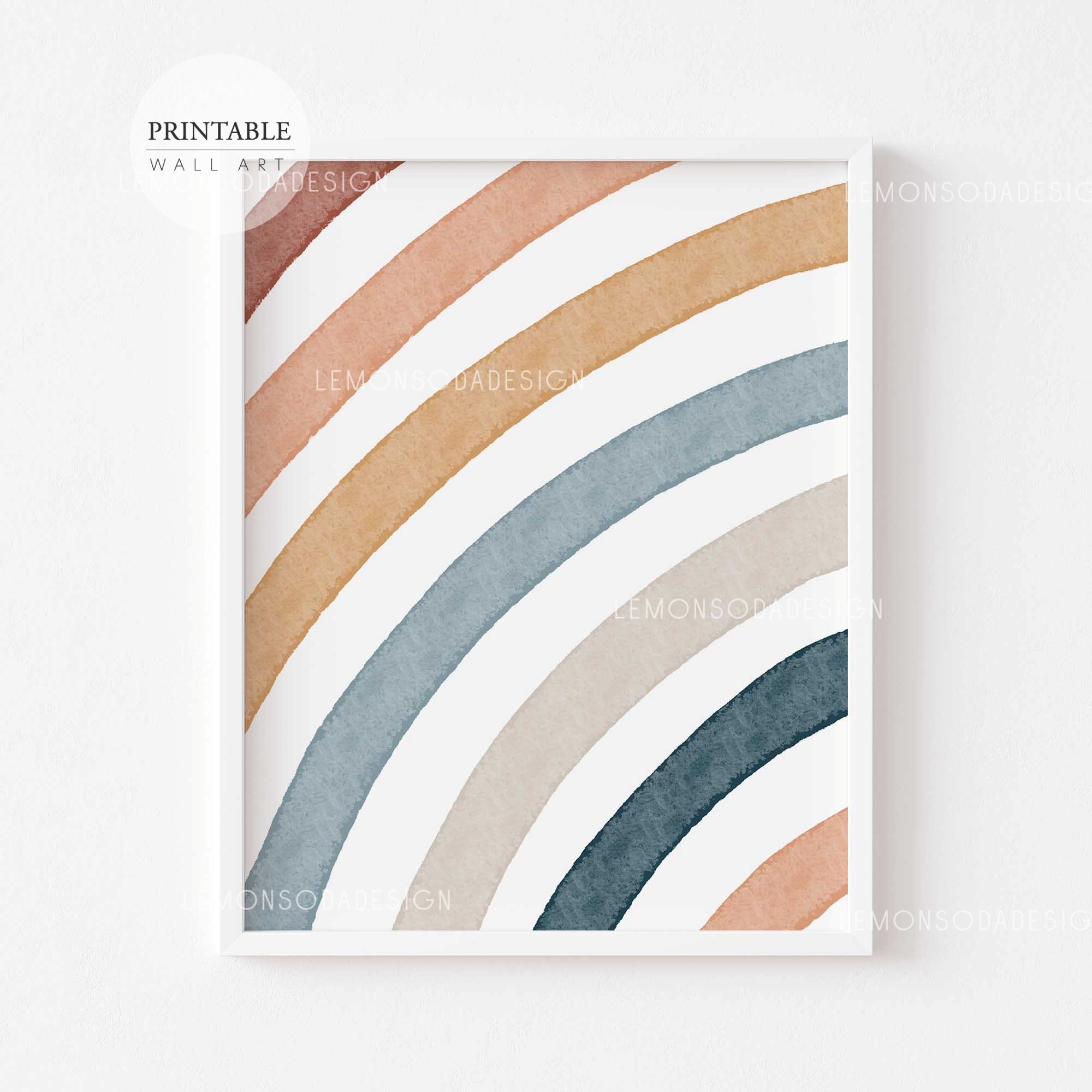 Printable Nursery Boho Rainbow Decor Neutral Boho Rainbow - Etsy