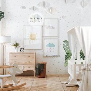 You Are My Sunshine Print Set, Nursery Wall Set of 3 Print, PRINTABLE ...