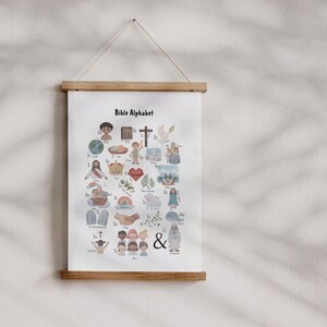 Biblical Alphabet Poster, Print and Ship, Sunday School Wall Decor ...