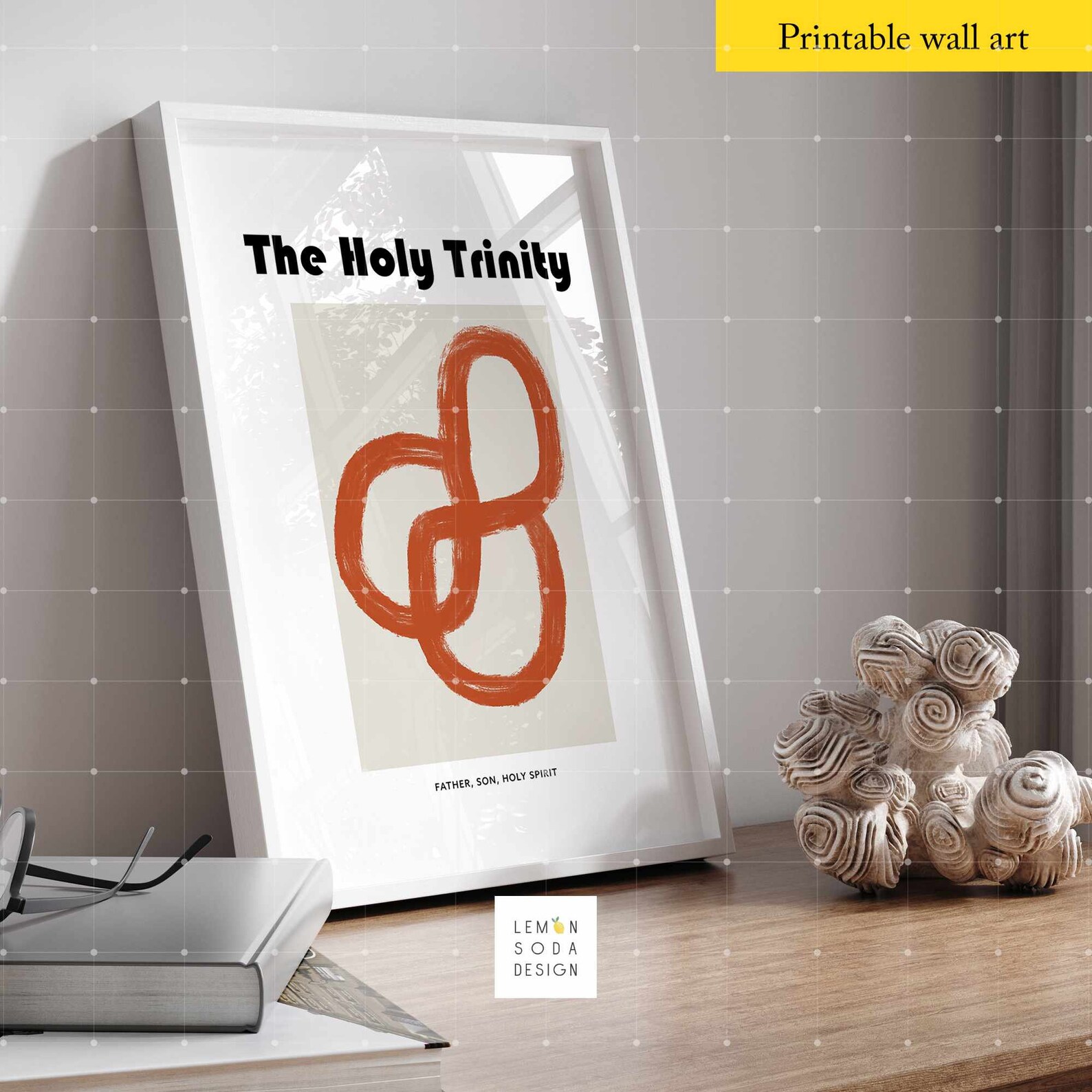 Holy Trinity Abstract Art Print: Modern Christian Wall Decor (digital ...