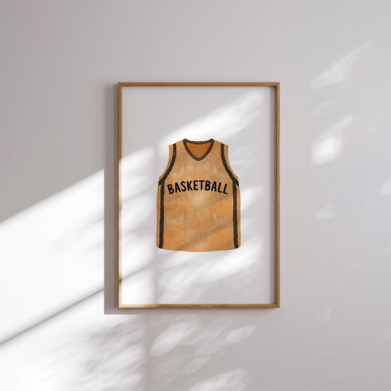 Vintage Basketball Art Prints: Sports Nursery Decor (set of 6) (digital ...