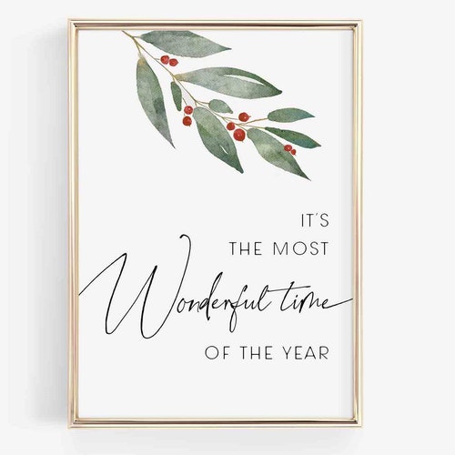 It's the Most Wonderful Time of Fhe Year Printable Wall - Etsy