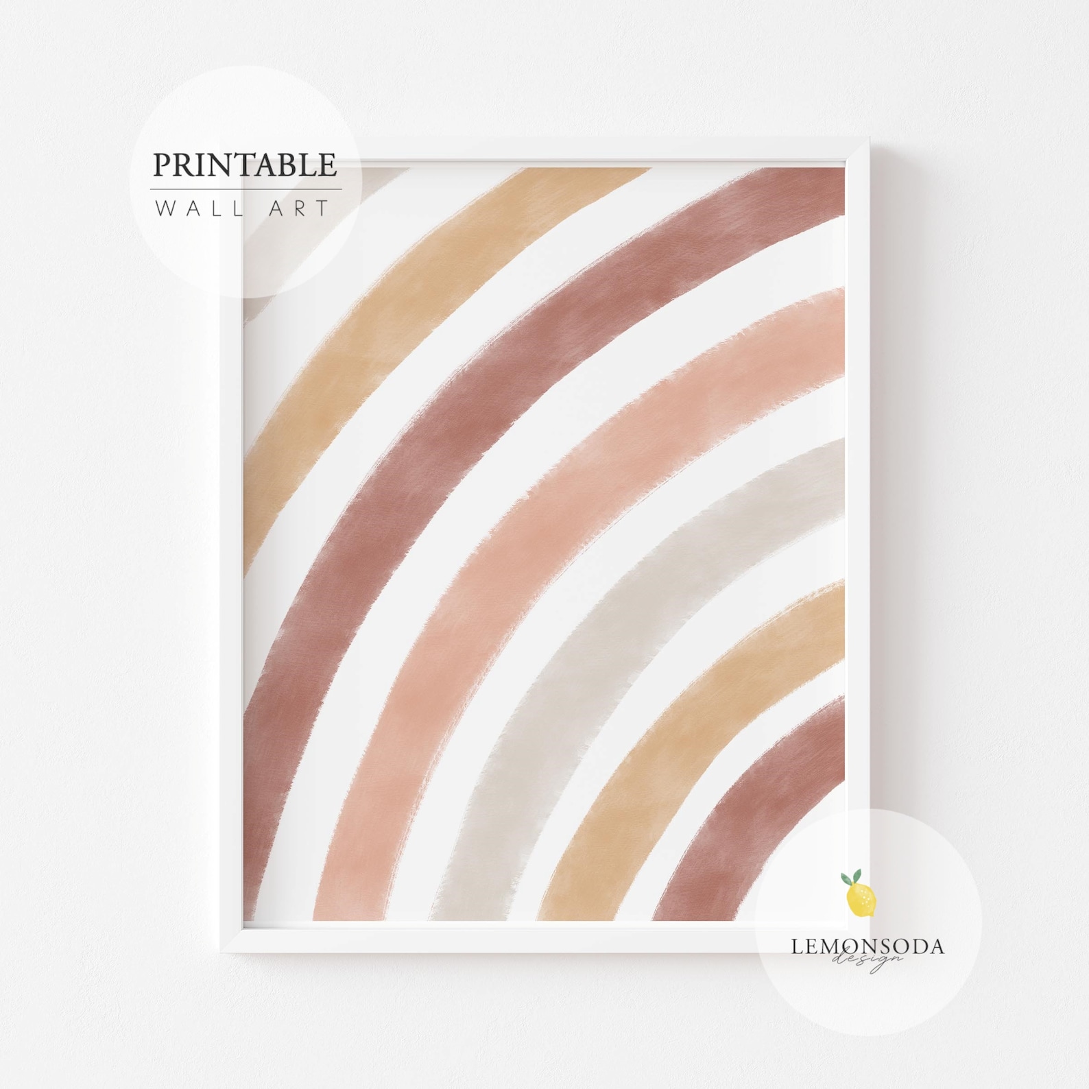 Printable Nursery Boho Rainbow Decor Neutral Boho Rainbow | Etsy