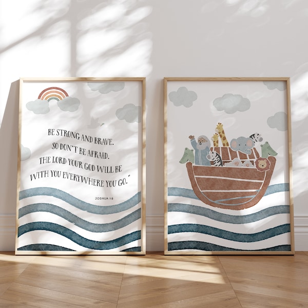 Christian Art Prints Modern Noah - Etsy