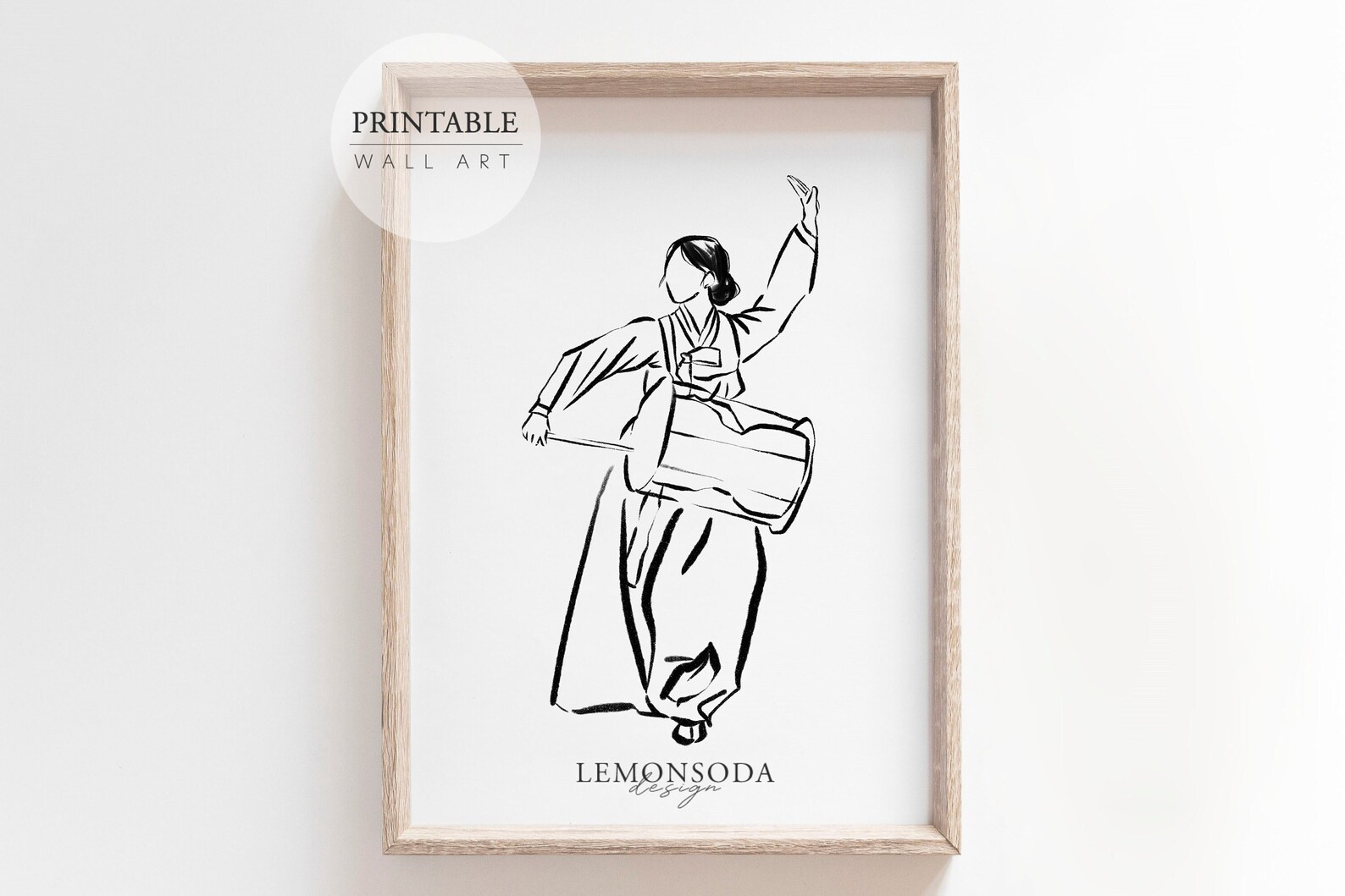 Korean Art Print Korean Line Drawing Art Poster Korean Woman - Etsy