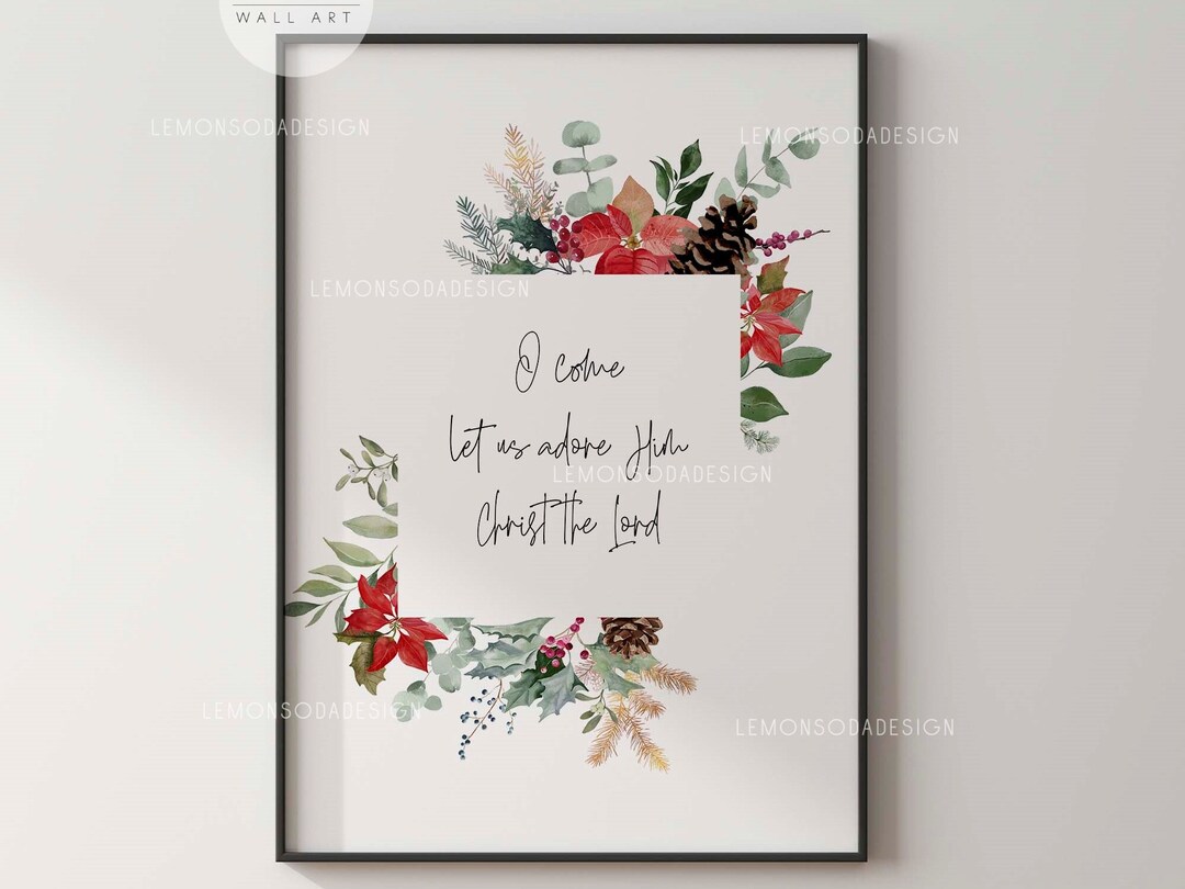 O Come Let Us Adore Him Christ the Lord Printable Christmas - Etsy