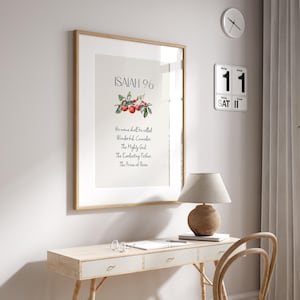 Christmas Bible Verse Isaiah 9:6 Digital Print, Religious Christian ...