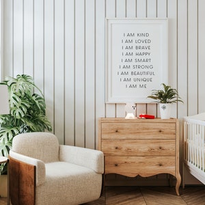 Affirmations Print, Nursery Affirmations Print, I Am Loved Print, Kid ...
