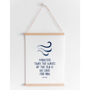 Printable Nursery Bible Verse Wall Decor, Blue Boys Room Scripture Wall ...