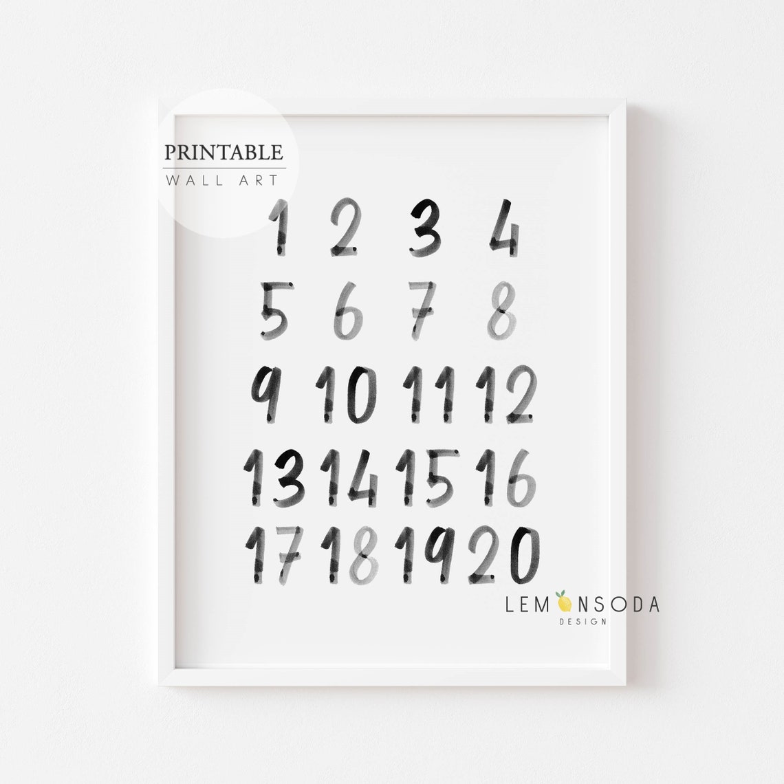 Black Alphabet Poster Set of 4 Educational Print Modern | Etsy