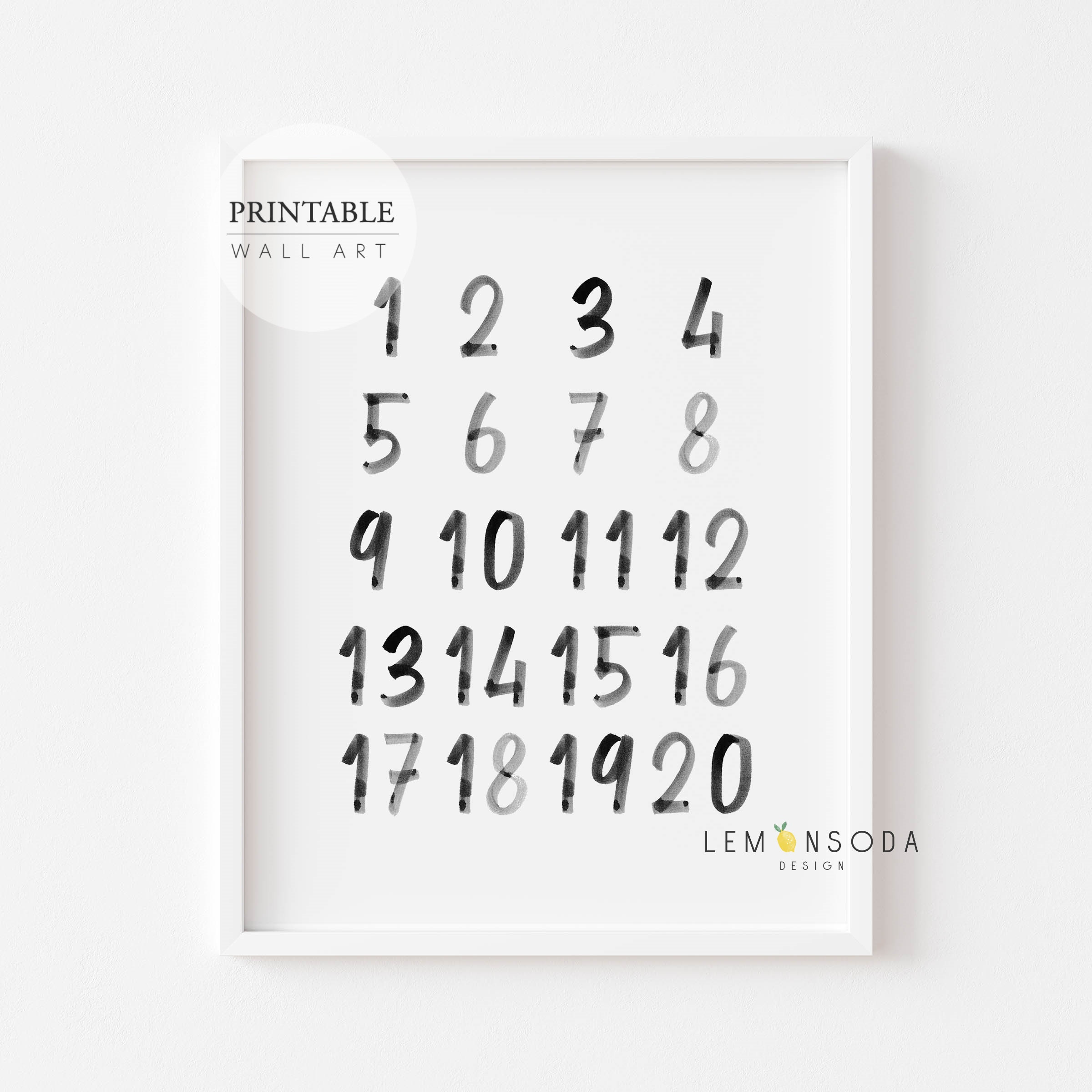 Black Alphabet Poster Set of 4 Educational Print Modern | Etsy