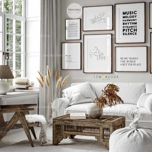 Set of 4 Music Room Decor, Music Teacher Student Wall Art, Music Score ...