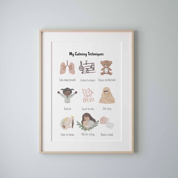 My Calming Techniques Chart Calming Corner Montessori - Etsy
