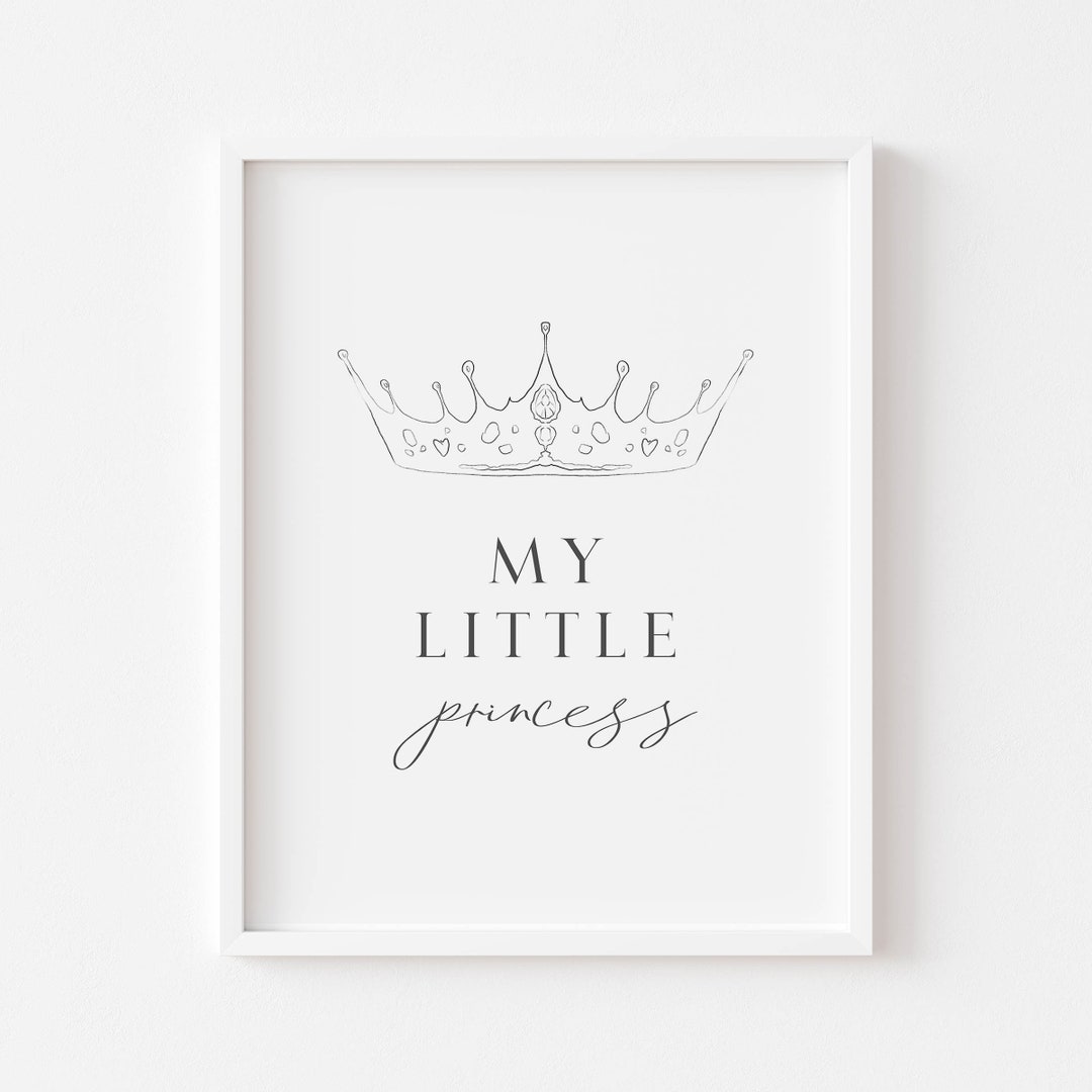 My Little Princess Print, Printable Nursery Wall Art, Baby Girls Room ...
