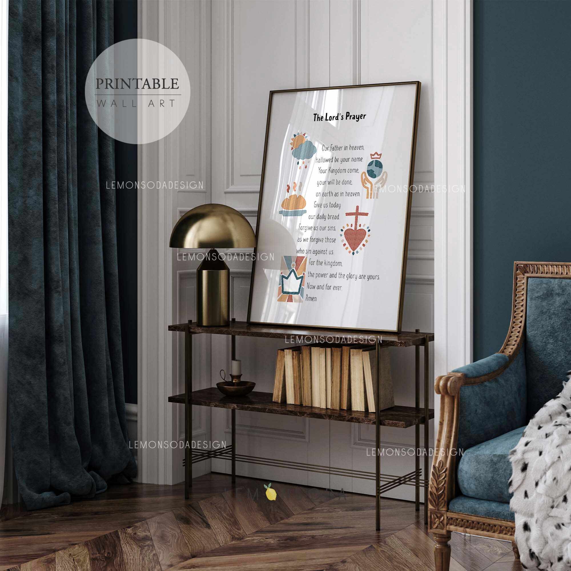 The Lord Prayer Printable Kids Sunday School Poster Church - Etsy