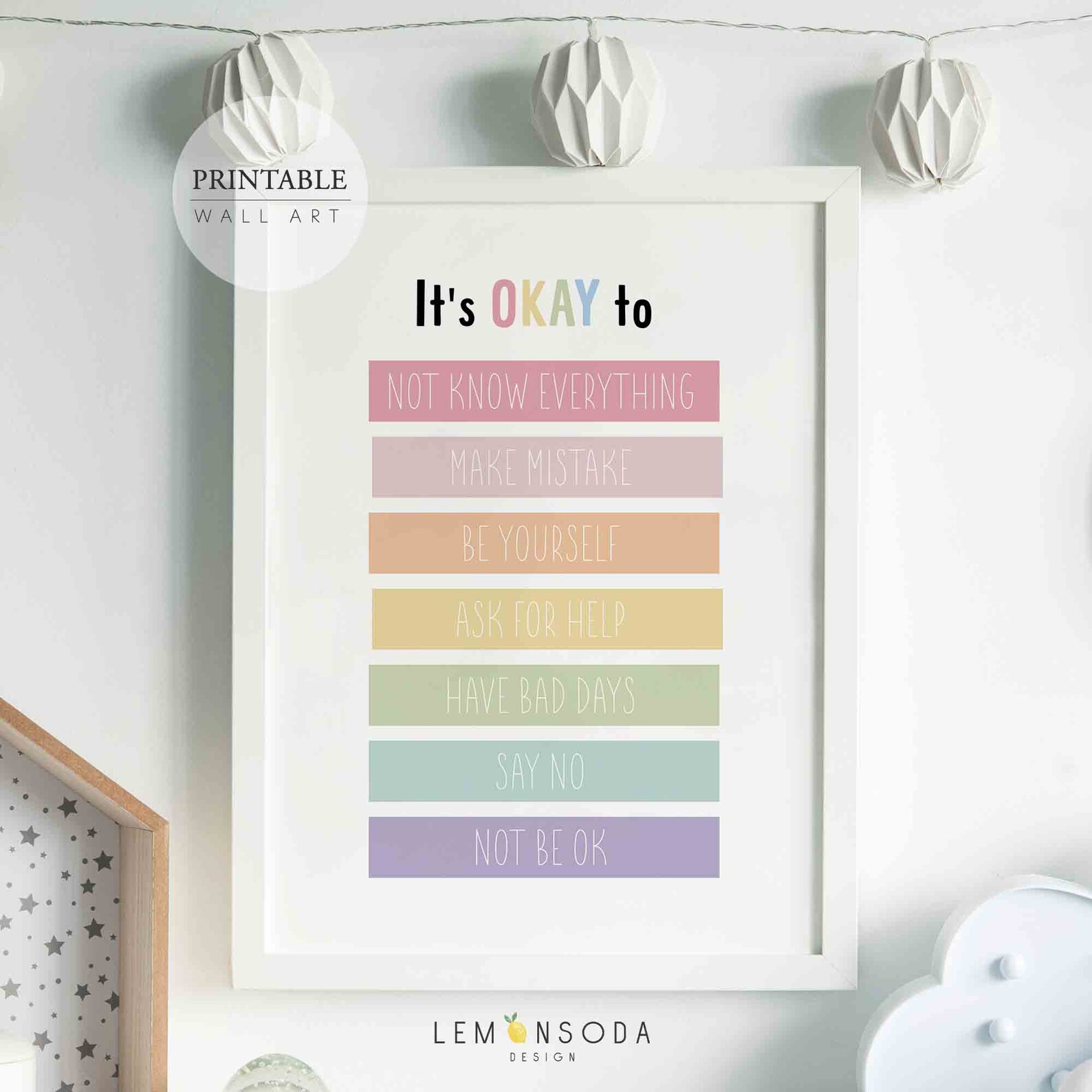 Pastel Set of 6 Calming Corner Wall Art Calming Strategies - Etsy
