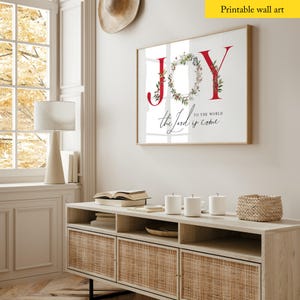 Joy to the World Print, Christmas Wall Decor, Joy to the World Sign ...