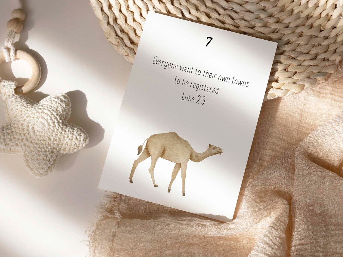 Advent Nativity Christmas Scripture Cards Calendar Christmas - Etsy