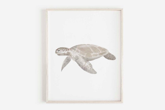 Turtle Print Turtle Printables Sea Turtle Poster Ocean | Etsy