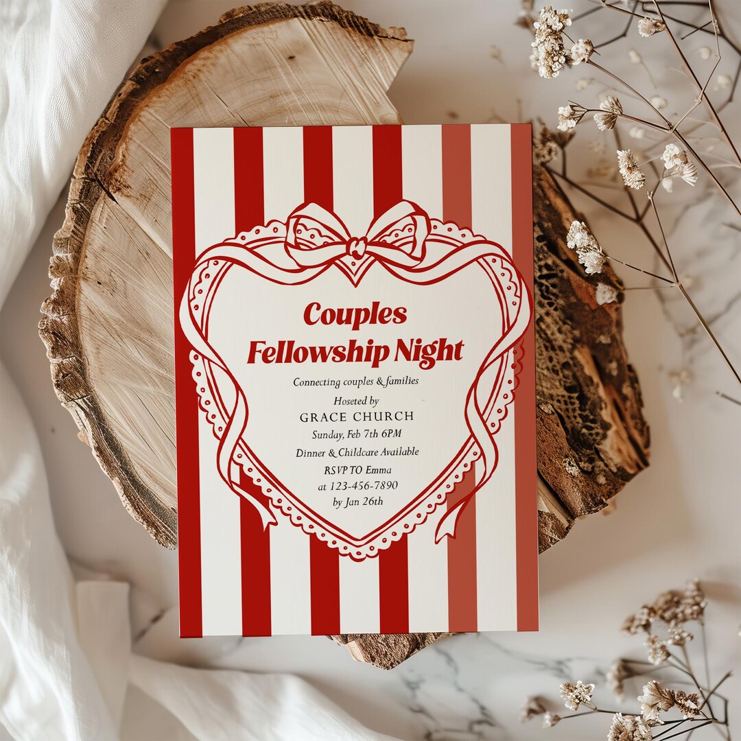 Couples Fellowship Night Invitation Church Family Dinner Christian ...