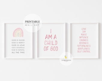 I Am a Child of God Print Kids Room Bible Verse Wall Decor - Etsy