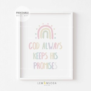 Set of 6 Pastel Christian Nursery Bundle PRINTABLE Bible Verse Wall Art ...