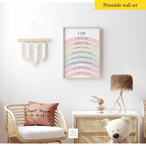 Christian Kids Pastel Rainbow Affirmation Print (digital Download) - Etsy