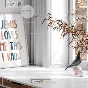Jesus Loves Me This I Know Christian Kids Educational Poster PRINTABLE ...