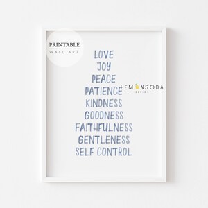 Set of 3 Blue Nursery Print, Bible Verse Wall Art, I Am a Child of God ...