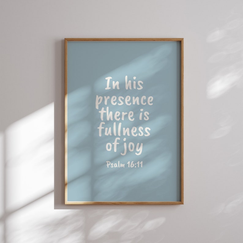 Light Blue Christian Wall Art Set: Modern Scripture Prints (digital ...