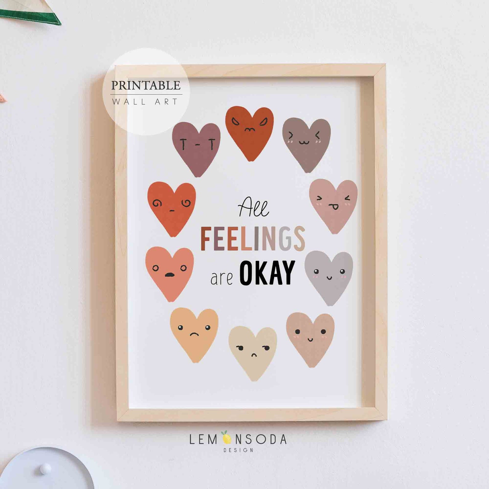 Printable Emotions Feelings poster All feelings are OK How | Etsy