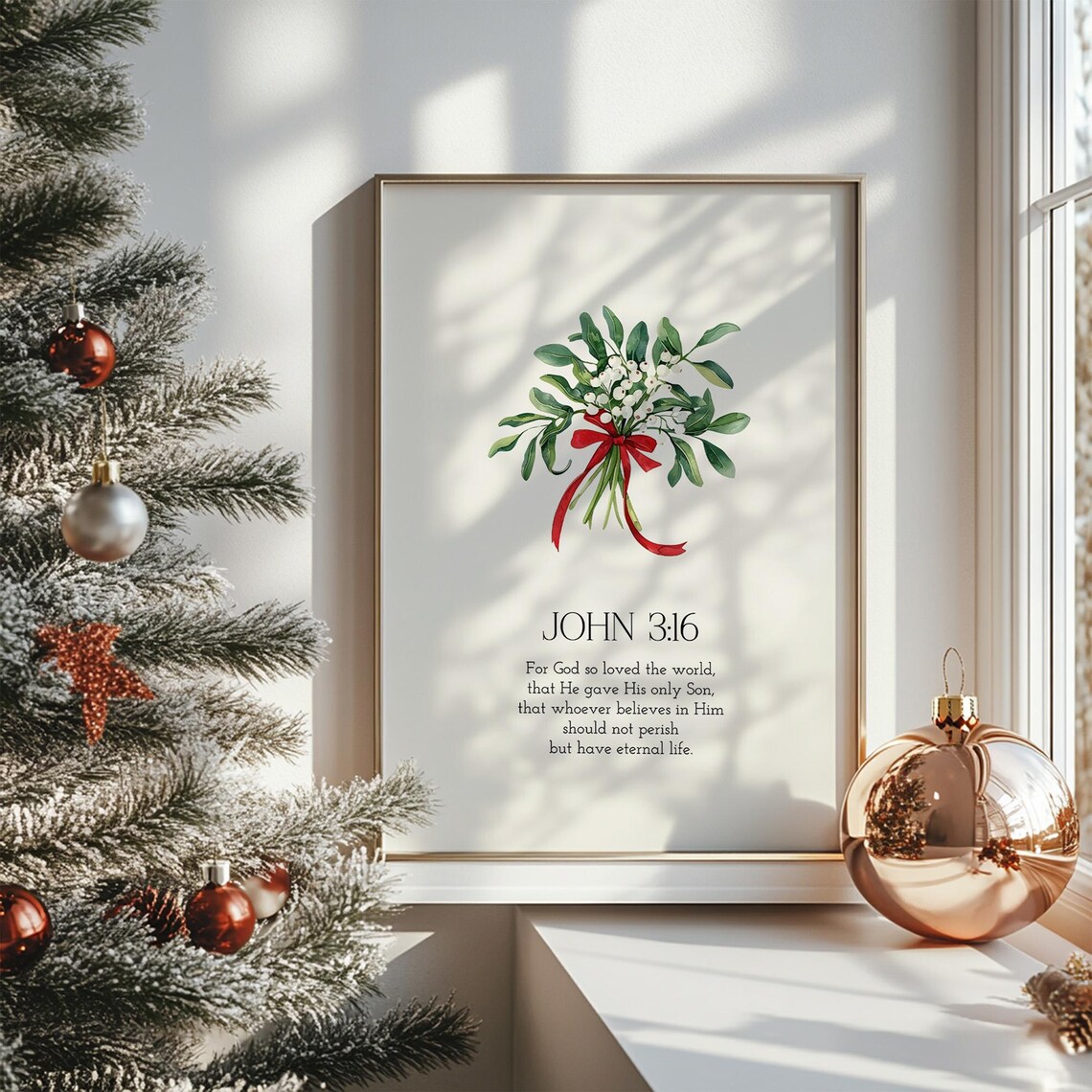 Christmas Scripture Print Set: Modern Holiday Wall Art (digital ...