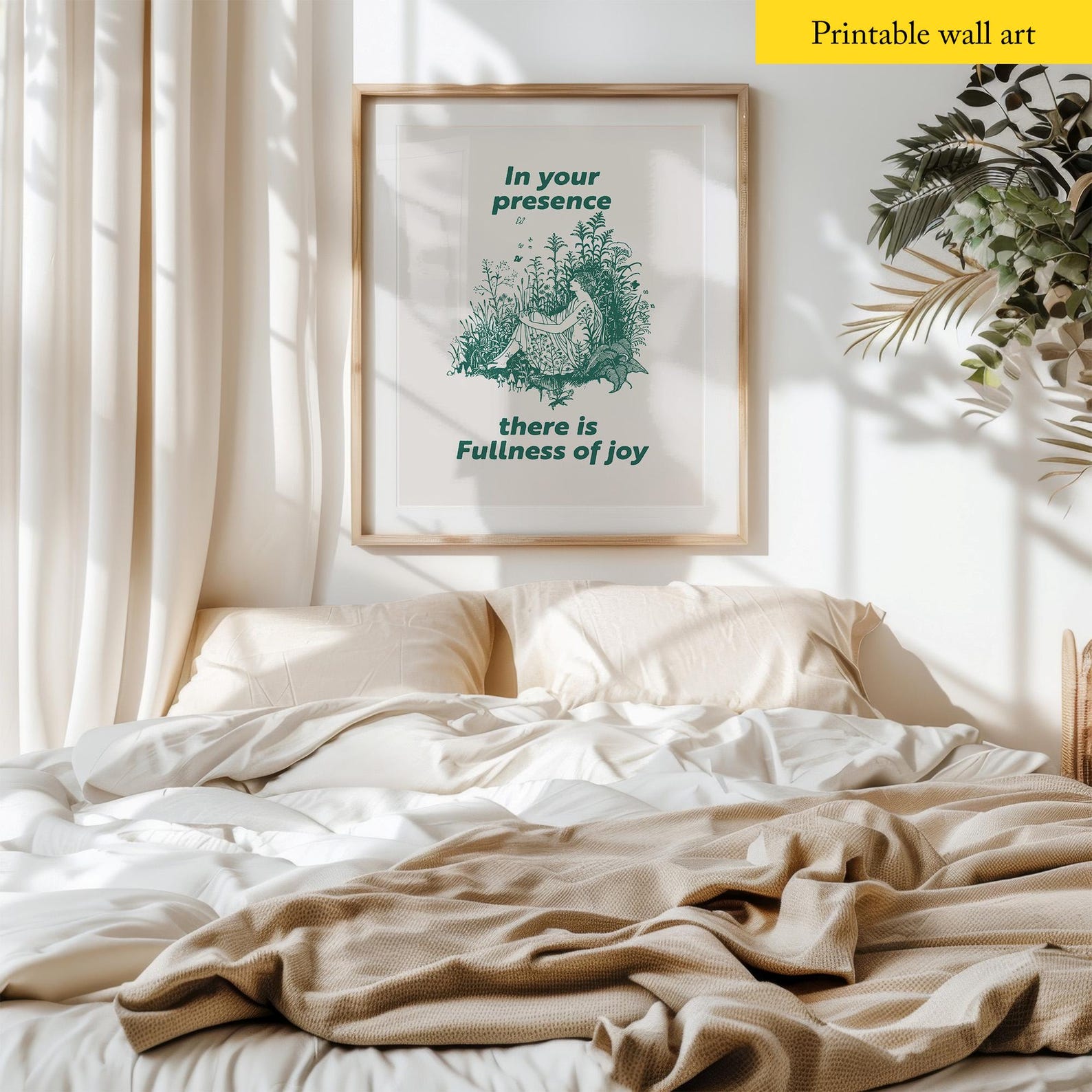 Green Christian Scripture Art Prints: Modern Gallery Wall Set (digital ...