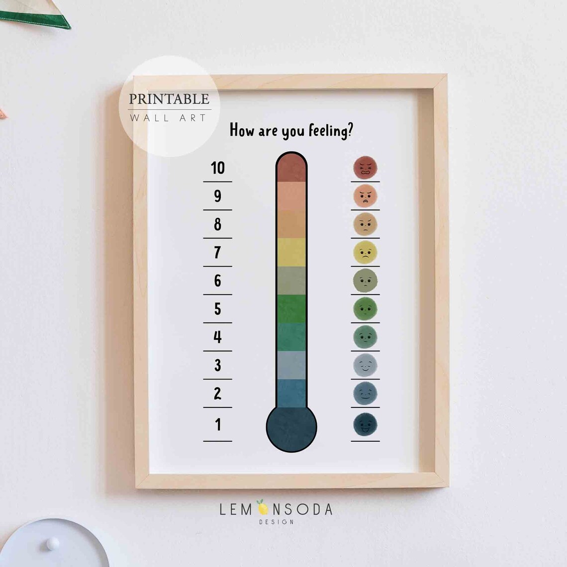 Calming Corner Posters: Earthy Neutral Feelings Chart (digital Download ...