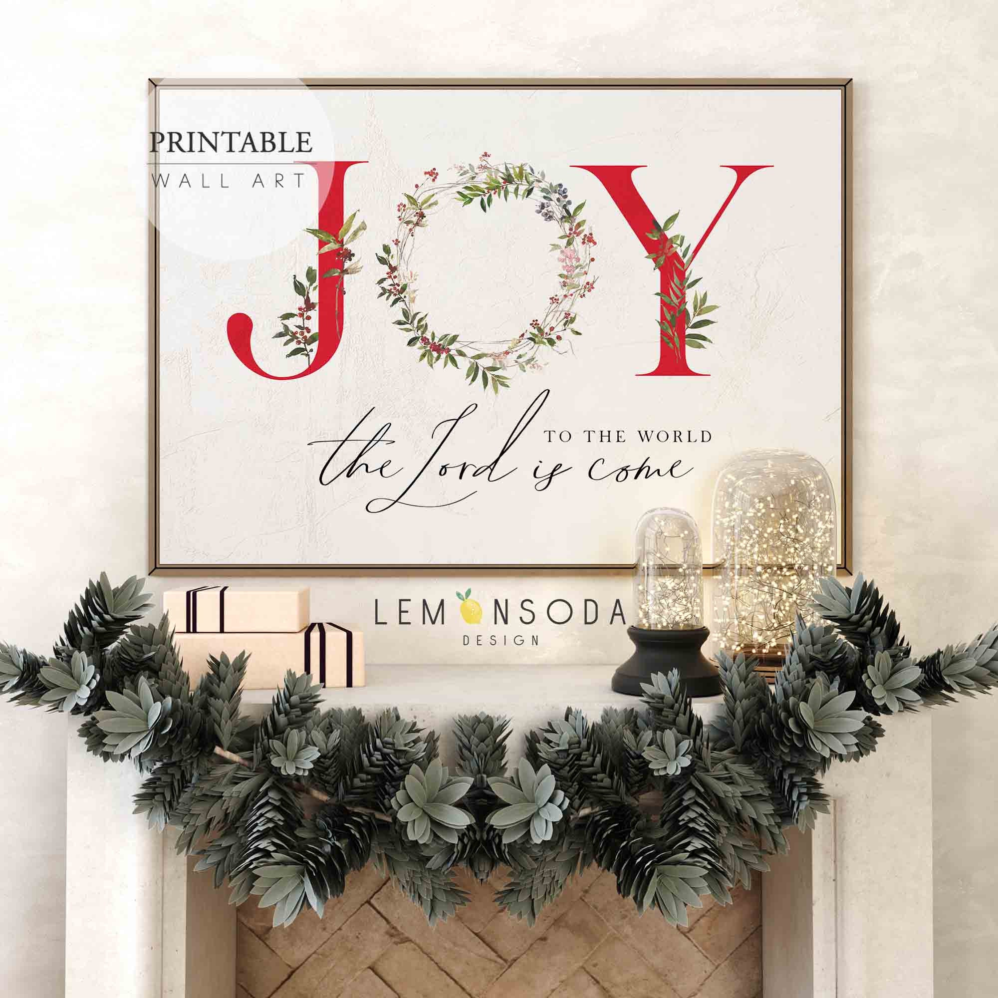Joy to the World Print Christmas Wall Decor Joy to the World - Etsy