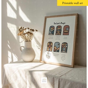 The Lord Prayer Printable, Kids Sunday School Poster, Church Nursery ...